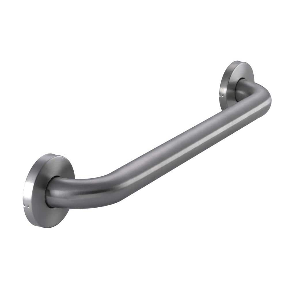 Glacier Bay 18 in. L x 3.1 in. ADA Compliant Grab Bar in Brushed ...