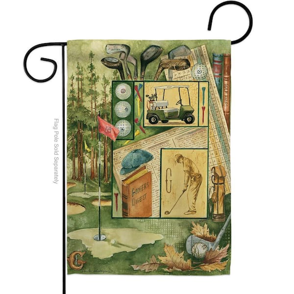 Breeze Decor 13 in. x 18.5 in. Round Of Golf Garden Flag 2-Sided Sports ...