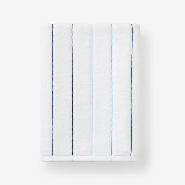 The Company Store Company Cotton Blue Multi Stripe Bath Towel 59127C ...