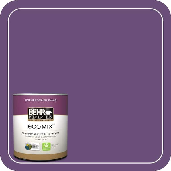 BEHR PREMIUM PLUS 1 qt. #660B-7 Exotic Purple Eggshell Enamel EcoMix ...