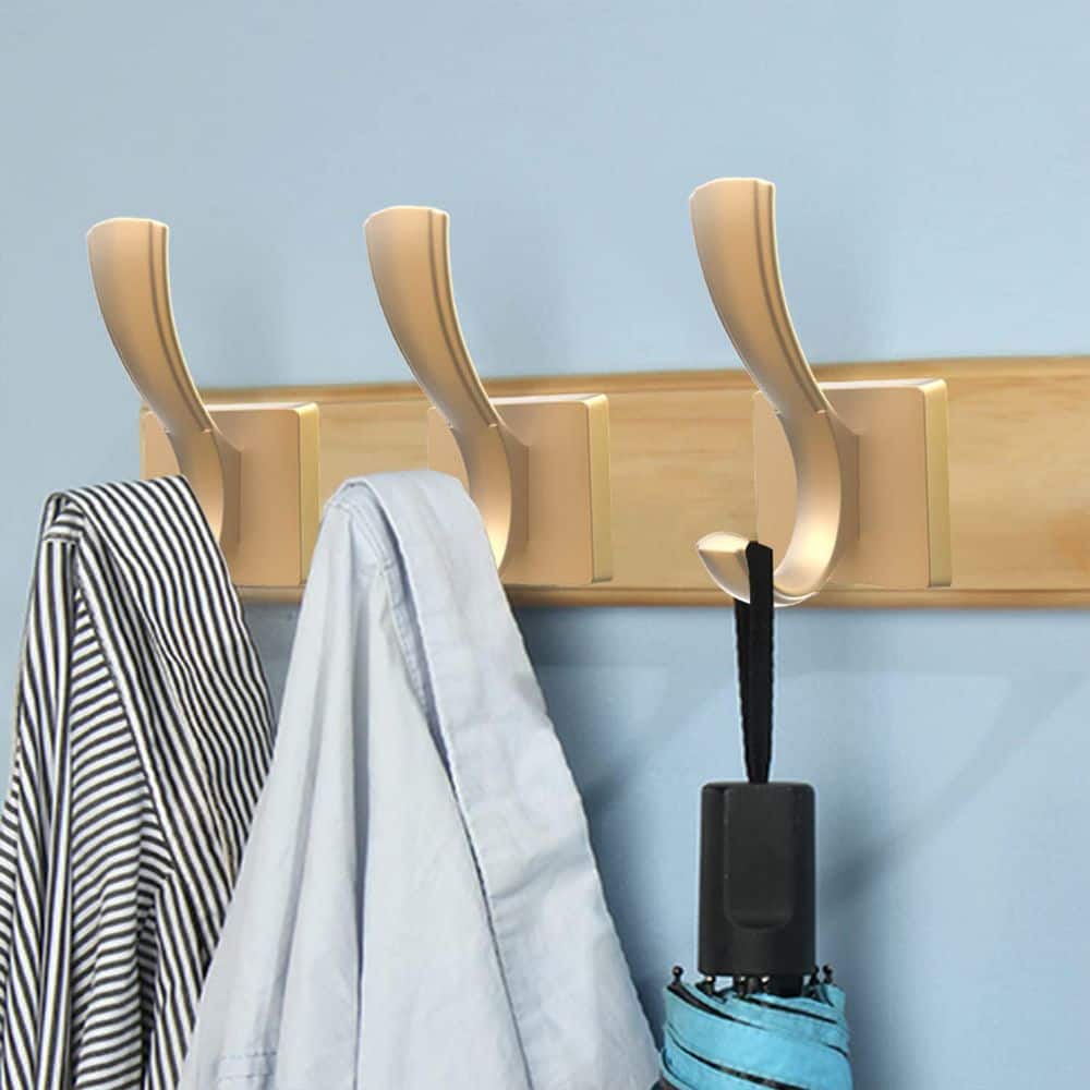 Angel Sar 8-Pack Gold Wall Mounted Coat Rack, Coat Hooks, Towel Hooks ...