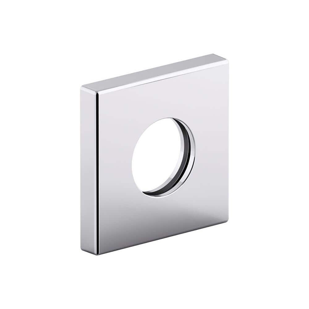 KOHLER 1-Handle Wall-Mount Shower Arm Trim Kit Square in Polished ...