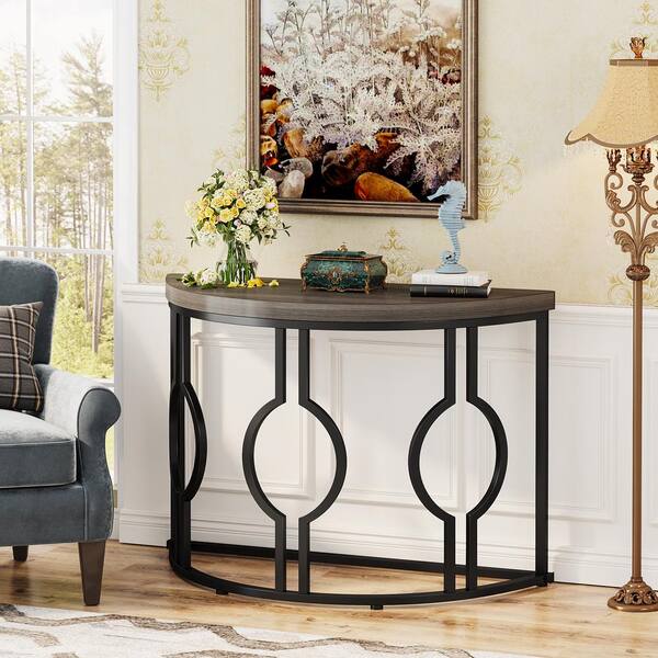 Half round foyer table store