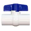 Everbilt 1/2 in. x 2-1/4 in. PVC Sch. 40 Slip x Slip Ball Valve PVCBV12 ...