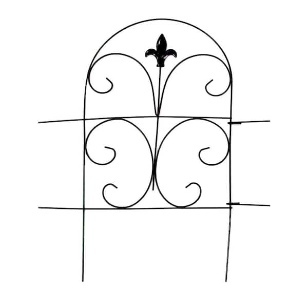 Hampton Bay Romantic 18 in. Steel Garden Fence 51259 - The Home Depot