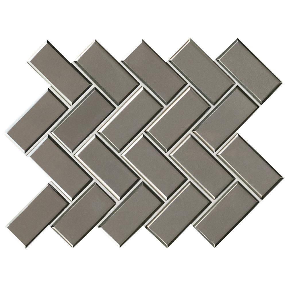 Reviews For MSI Champagne Bevel Herringbone 11 In X 13 In Glass Mesh