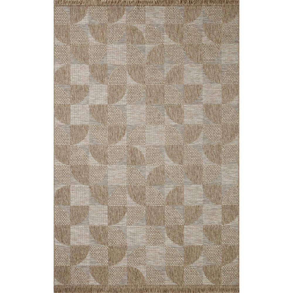 LOLOI II Dawn Natural Geometric 7 ft. 8 in. x 10 ft. Indoor/Outdoor ...
