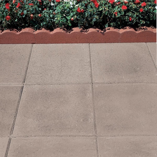 Pavestone 12 in. x 12 in. x 1.5 in. Pewter Square Concrete Step Stone ...