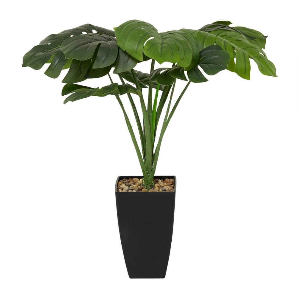 Litton Lane 27 in. H Monstera Artificial Plant with Realistic Leaves ...