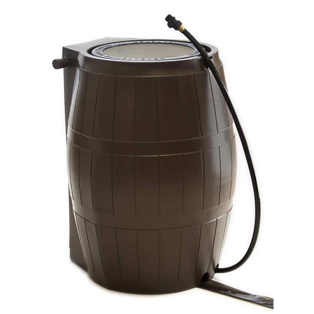 FCMP Outdoor 50 Gal. Outdoor Rain Water Catcher Barrel Container in ...