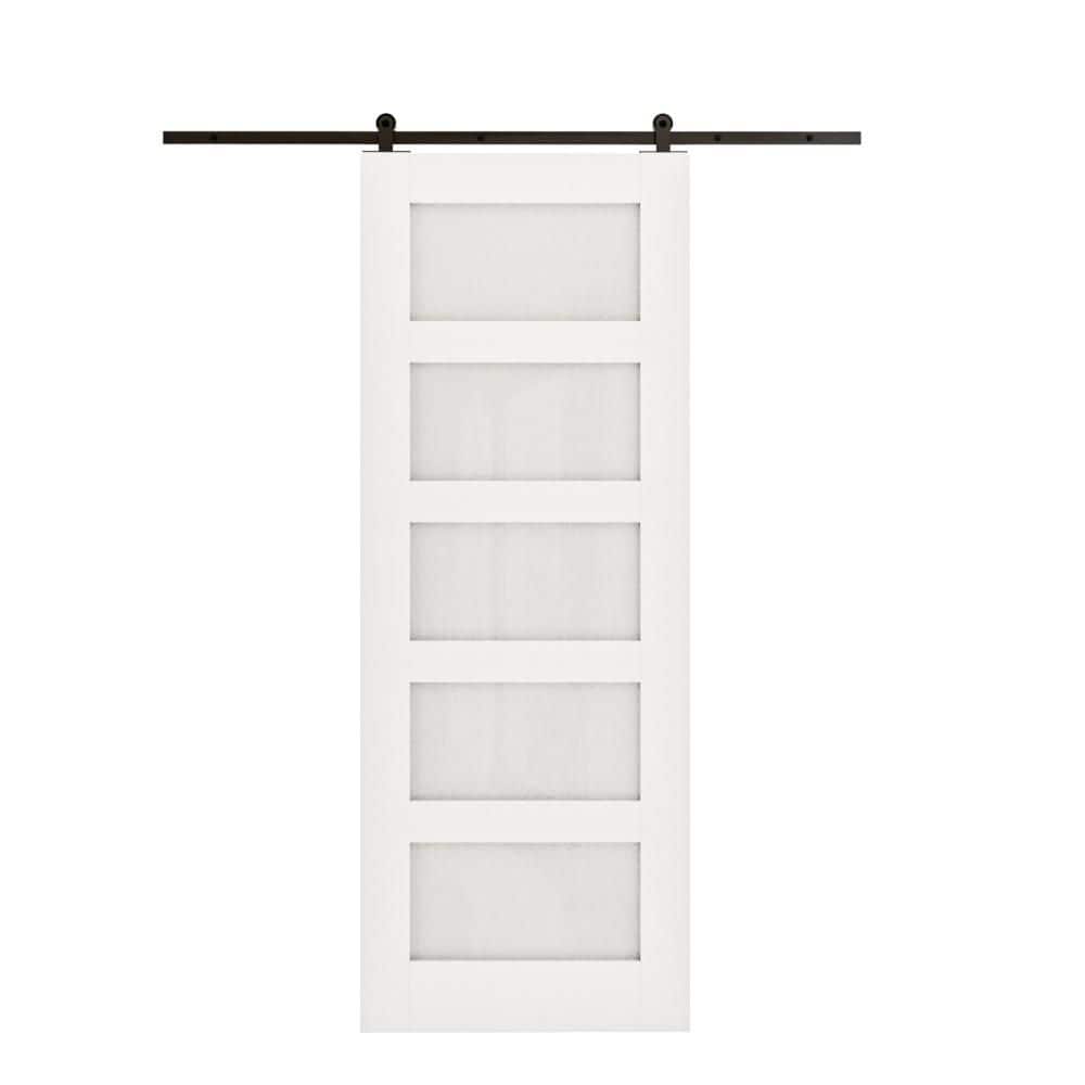Reviews for ARK DESIGN 24 in. x 80 in. 5-Lite Tempered Frosted Glass ...