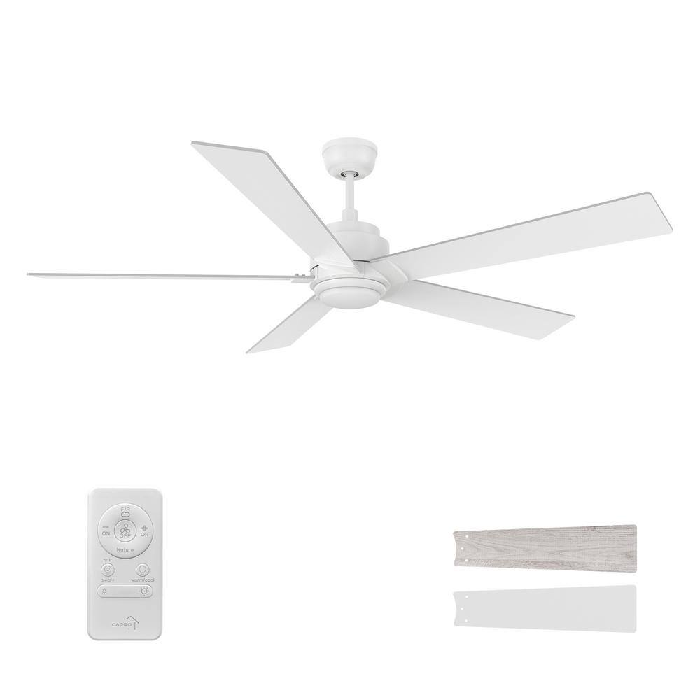 CARRO Kalmar 60 in. Color Changing Integrated LED Indoor Matte White 10 ...