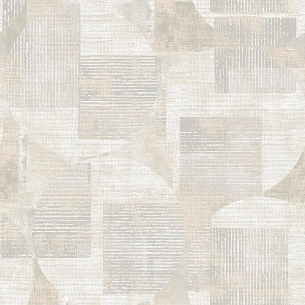 Veer Decor Geo Canvas White Wallpaper Sample 8252-AF1-S - The Home Depot