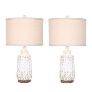 Pia Ricco 24.5 in. 1-Light Beige Resin Bedside Nightstand Table Lamp ...