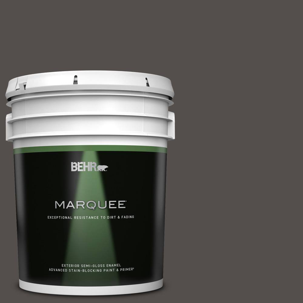 BEHR MARQUEE 5 gal. #PPU24-02 Berry Brown Semi-Gloss Enamel Exterior ...
