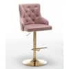 Best Master Furniture Beau 24 in. H - 32.5 in. H Pink Velvet Bar Stools ...