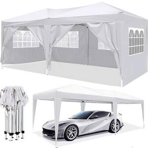 HOTEBIKE 10 ft. x 20 ft. Blue Outdoor Canopy Portable Party Tent with 6 ...