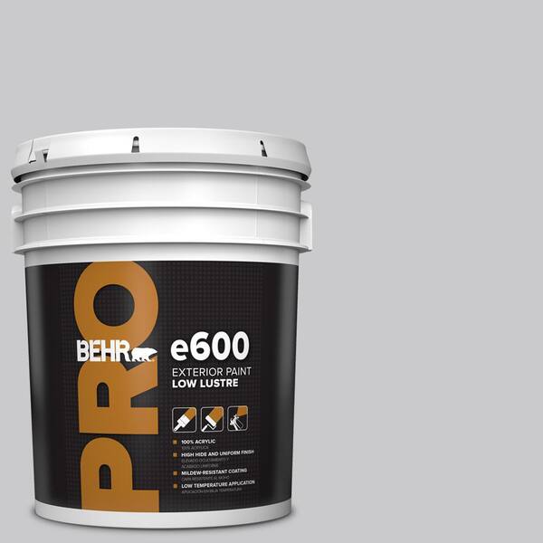 BEHR PRO 5 gal. #ECC-62-1 Urban Gray Low Luster Exterior Paint PR62005 ...