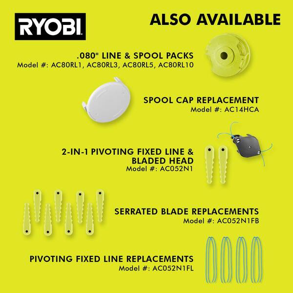 RYOBI 40V 12 in. Cordless Battery String Trimmer (Tool Only ...