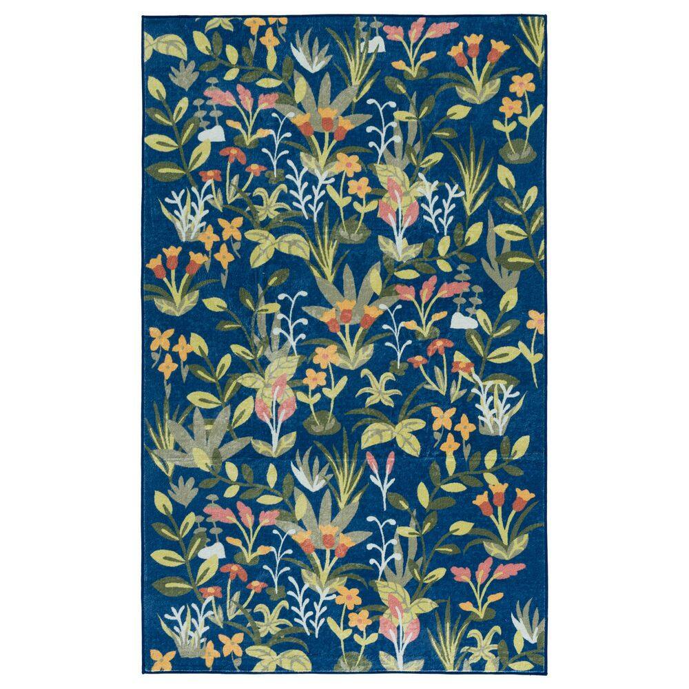 SAFAVIEH Martha Stewart Washable Navy/Gold 4 ft. x 6 ft. Machine ...