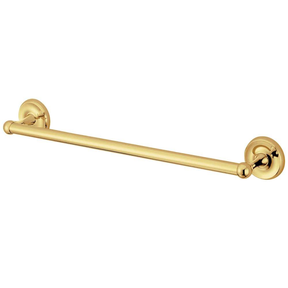 Kingston Brass Classic 24 in. Wall Mount Towel Bar in Polished Brass ...