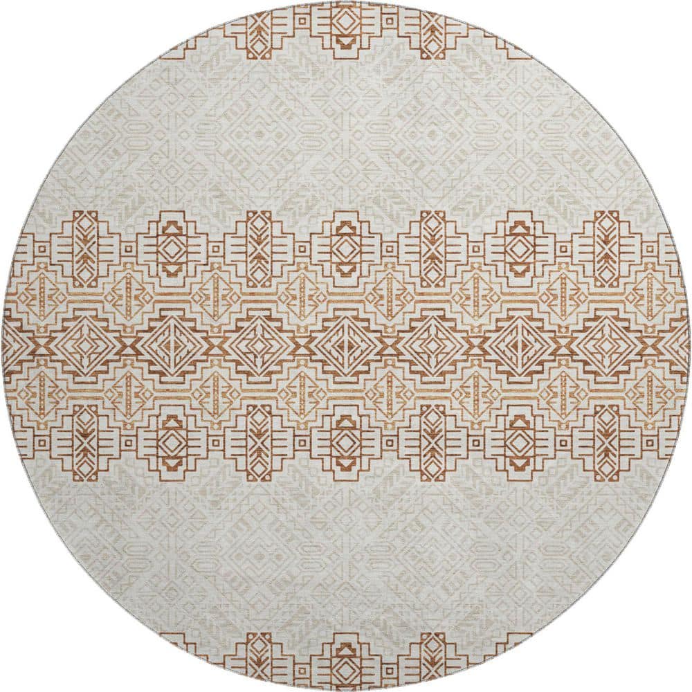 Addison Rugs Mayfield Premium Machine Washable Abstract AMF970 Paprika ...