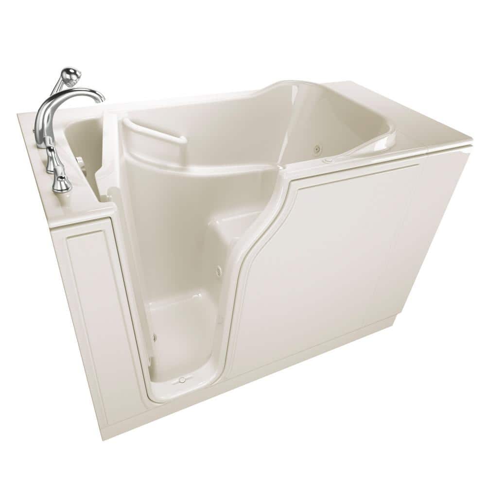 Safety Tubs Gelcoat Entry Series 52 in. Walk-In Whirlpool Bathtub in ...