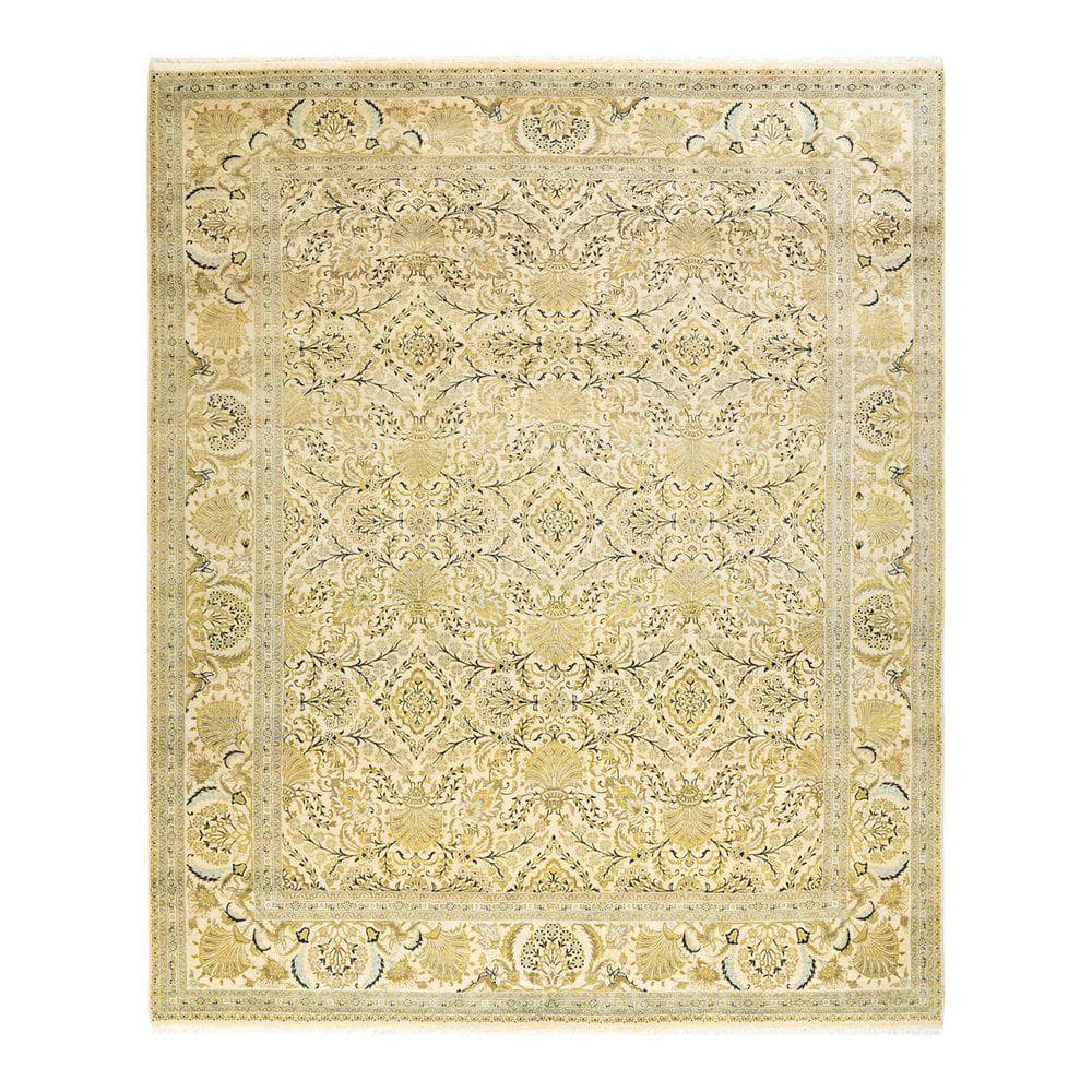 Chloe & Olivia Home Mogul Ivory 8 ft. x 10 ft. Oriental Wool Indoor ...