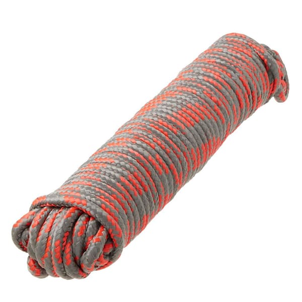 Everbilt 3/8 in. x 100 ft. Diamond Braid Polypropylene Rope (1 color ...