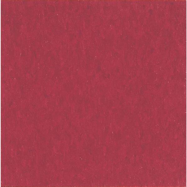 Armstrong Flooring Imperial Texture VCT 12 in. x 12 in. Cherry Red ...
