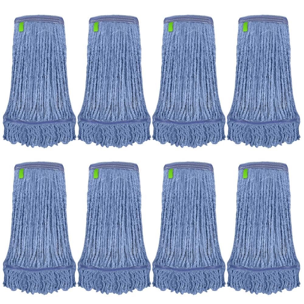 BISON LIFE 1.25 in. Loop End Commercial String Mop Blended Mop Head ...