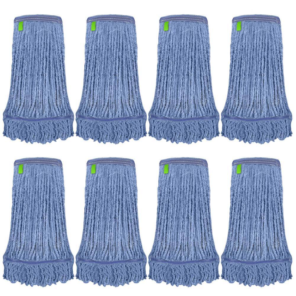 KLEEN HANDLER 1.25 in. Loop End Commercial String Mop Blended Mop Head ...
