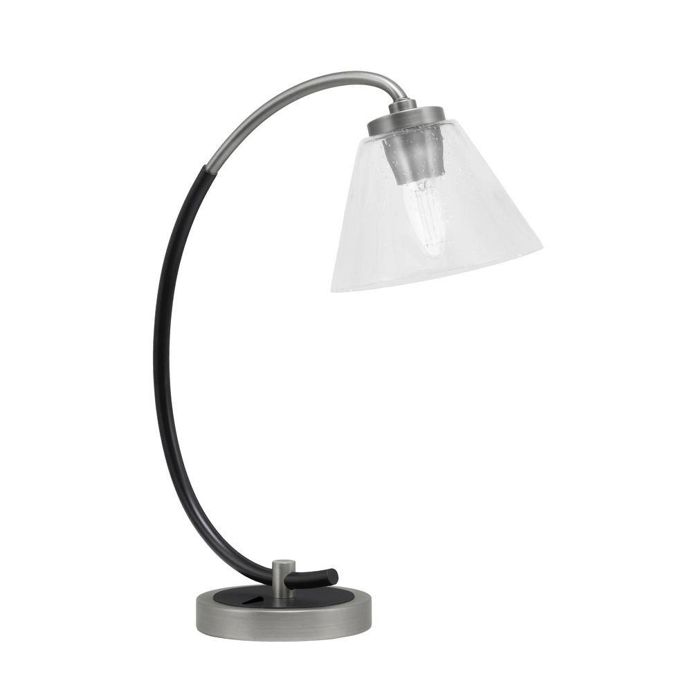 Delgado 18.25 in. Graphite and Matte Black Desk Lamp, Piano Desk Lamp ...