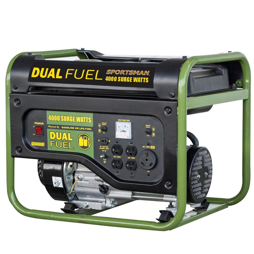 Sportsman 4,000/3,500-Watt Recoil Start Dual Fuel Gasoline Propane ...
