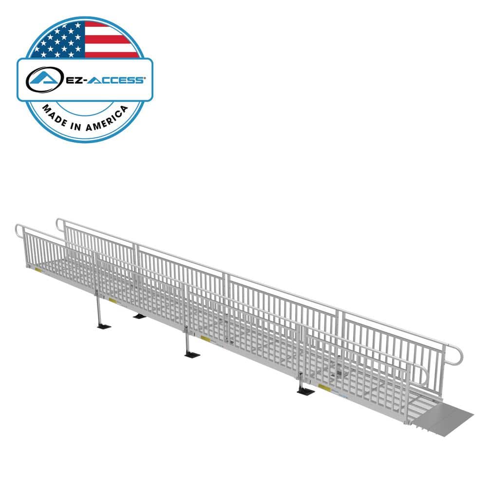 EZ-ACCESS PATHWAY 3G 30 ft. Wheelchair Ramp Kit with Expanded Metal ...