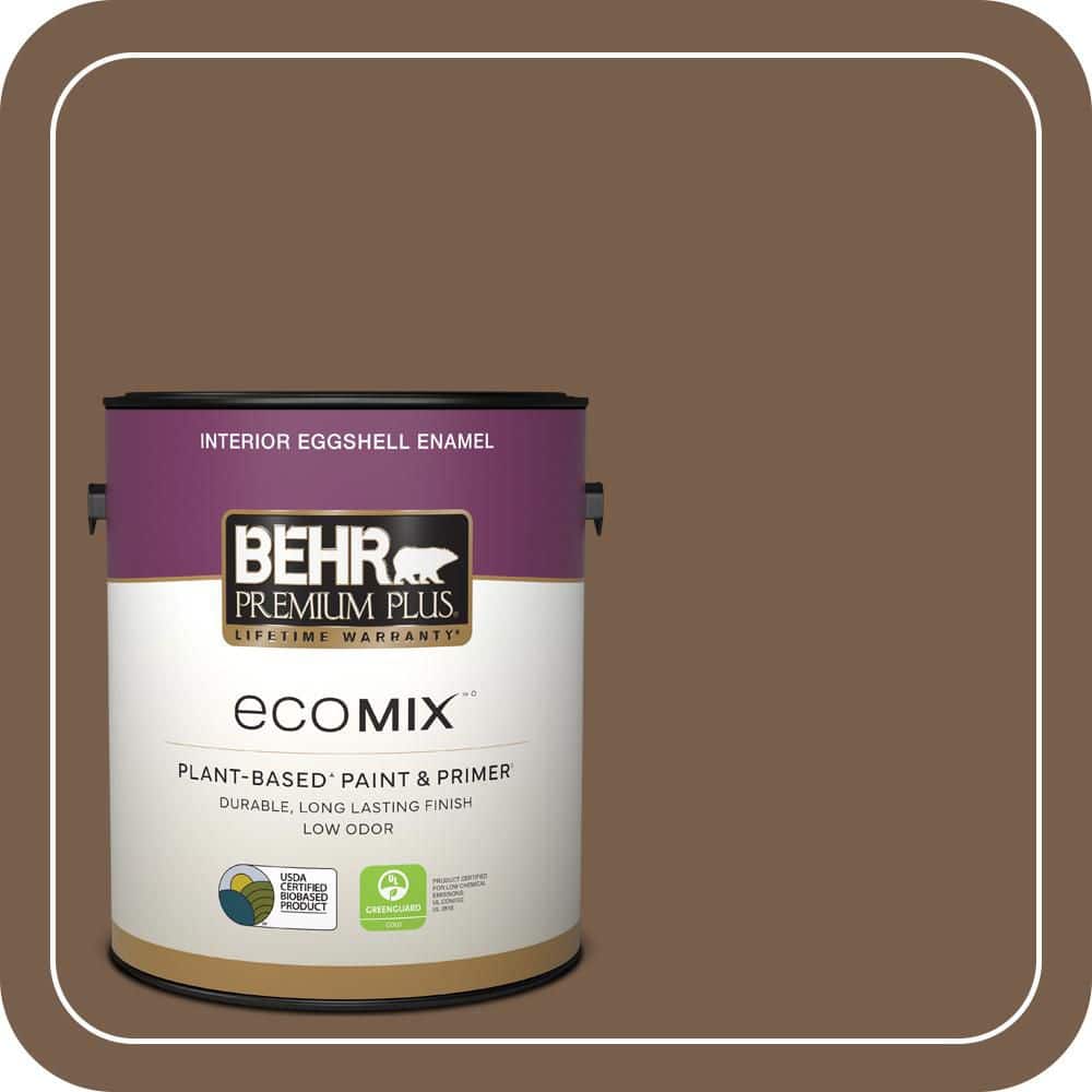 BEHR PREMIUM PLUS 1 gal. #250F-7 Melted Chocolate Eggshell Enamel ...