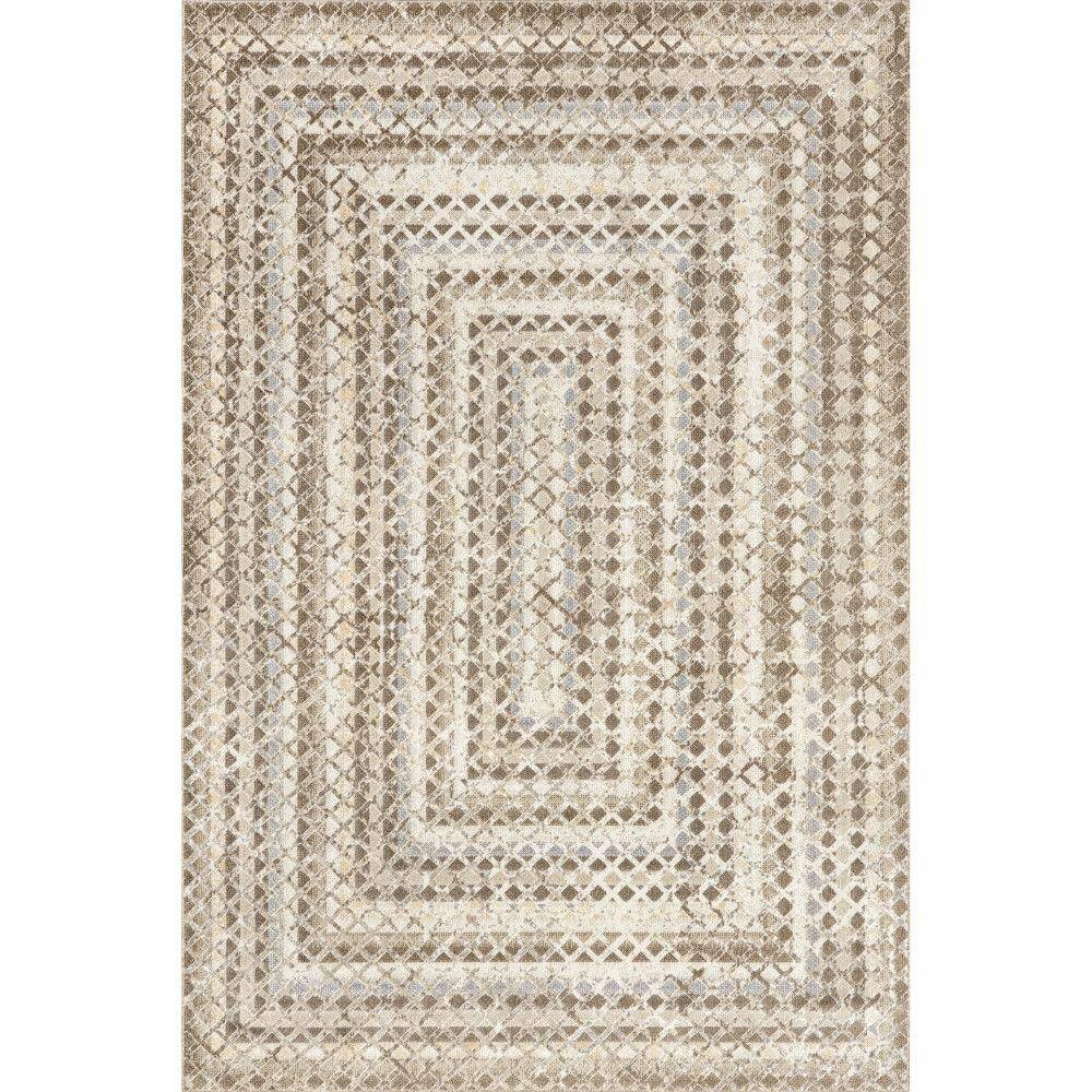 nuLOOM Carley Beige 10 ft. x 14 ft. Machine Washable Geometric Area Rug ...
