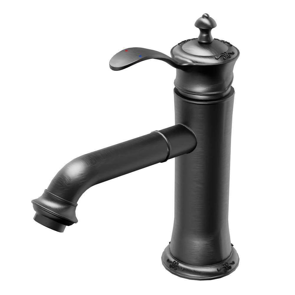 Karran Vineyard Single-Handle Single-Hole Basin Bathroom Faucet with ...