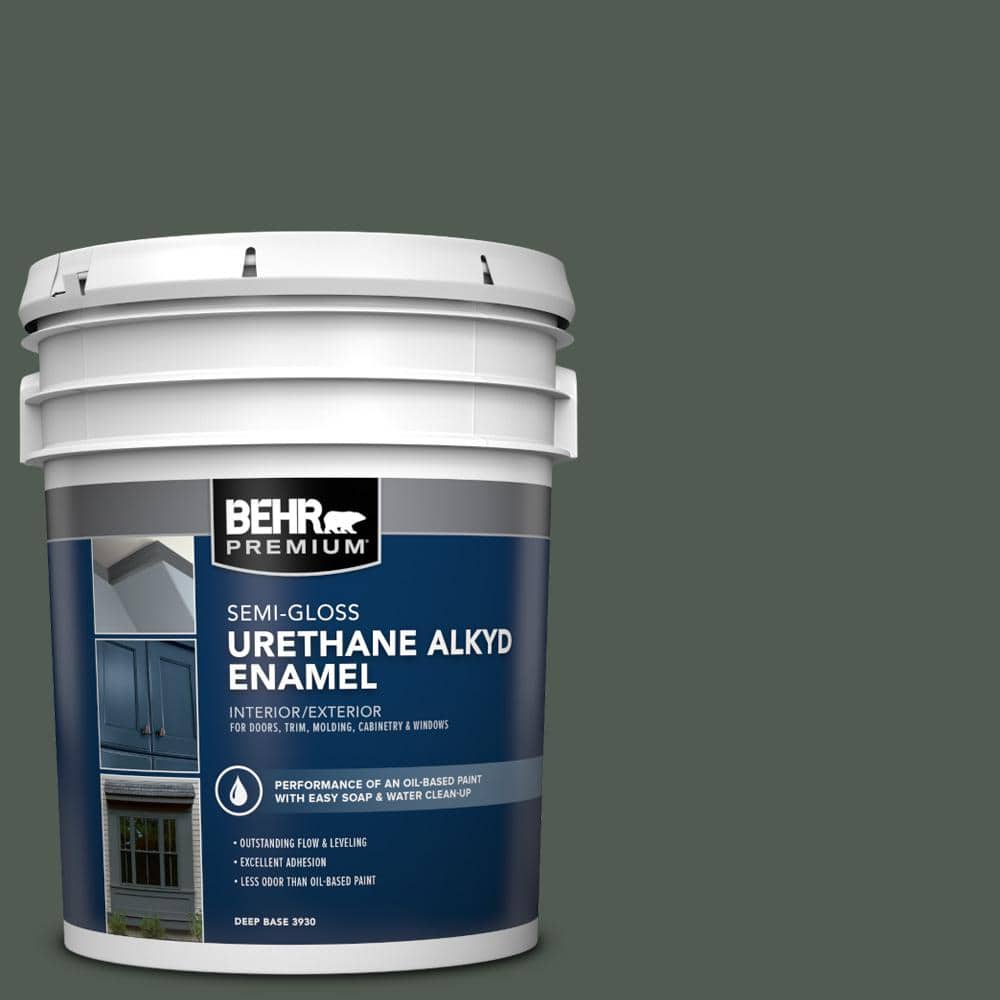 BEHR PREMIUM 5 gal. #N420-7 Alpine Trail Urethane Alkyd Semi-Gloss ...