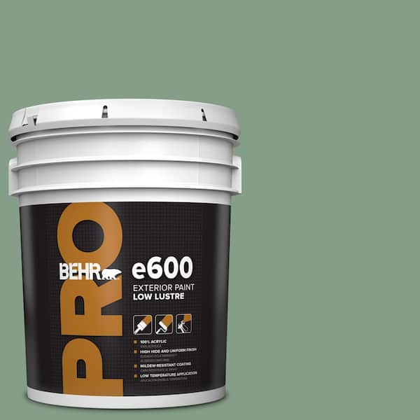 BEHR PRO 5 gal. #S410-5 Track Green Low Luster Exterior Paint PR62305 ...