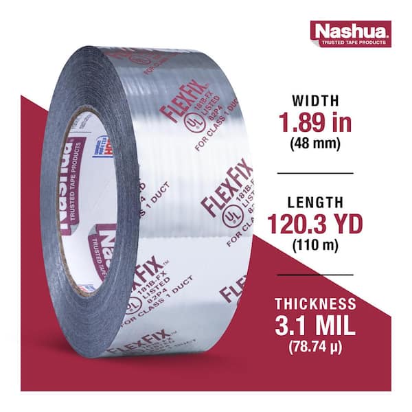 Nashua Tape 1.89 in. x 120.3 yd. 555 FlexFix UL Listed Duct Tape Sealer ...
