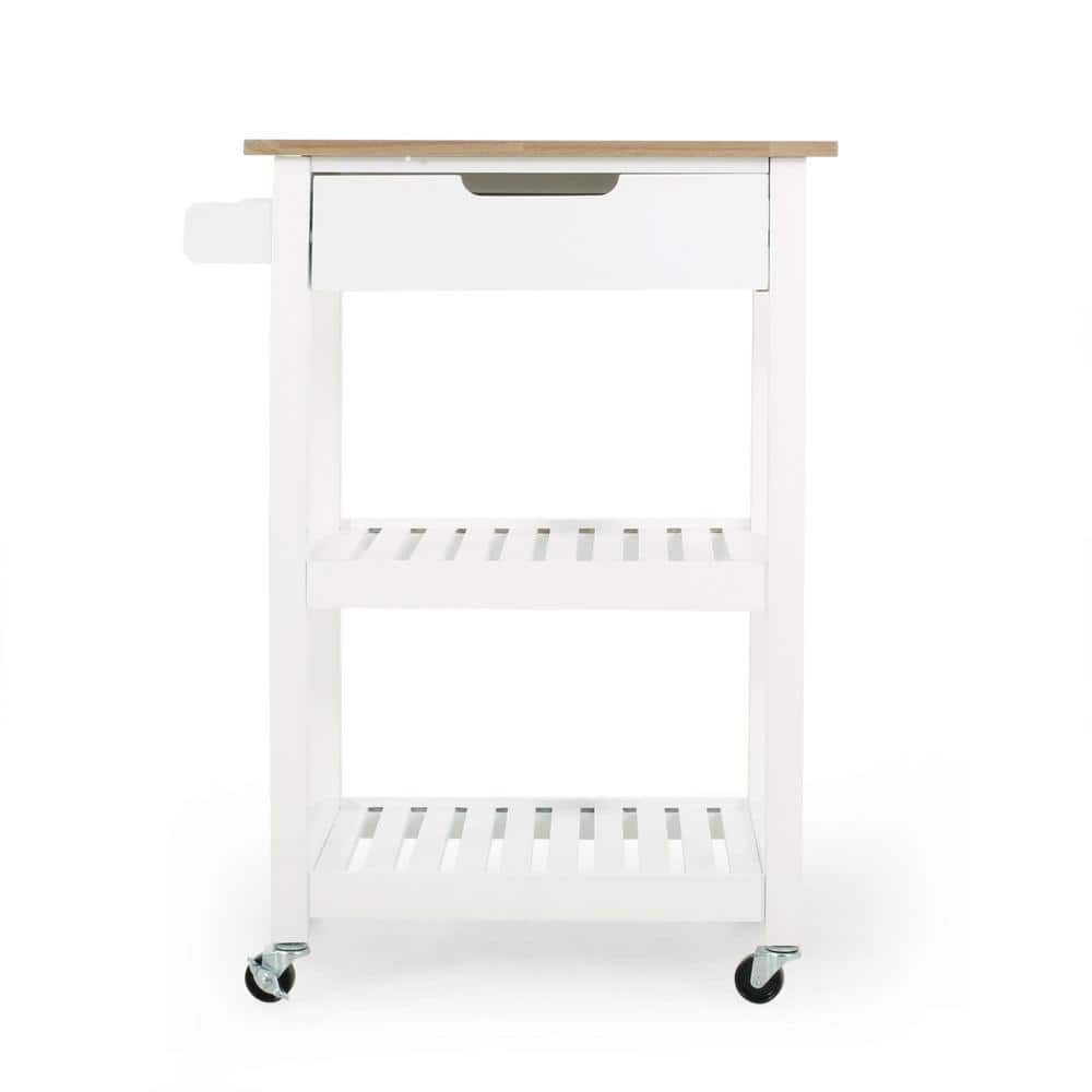 ANTFURN White Kitchen Cart with Shelf;Spice Rack;Wheels HDYX655866 ...