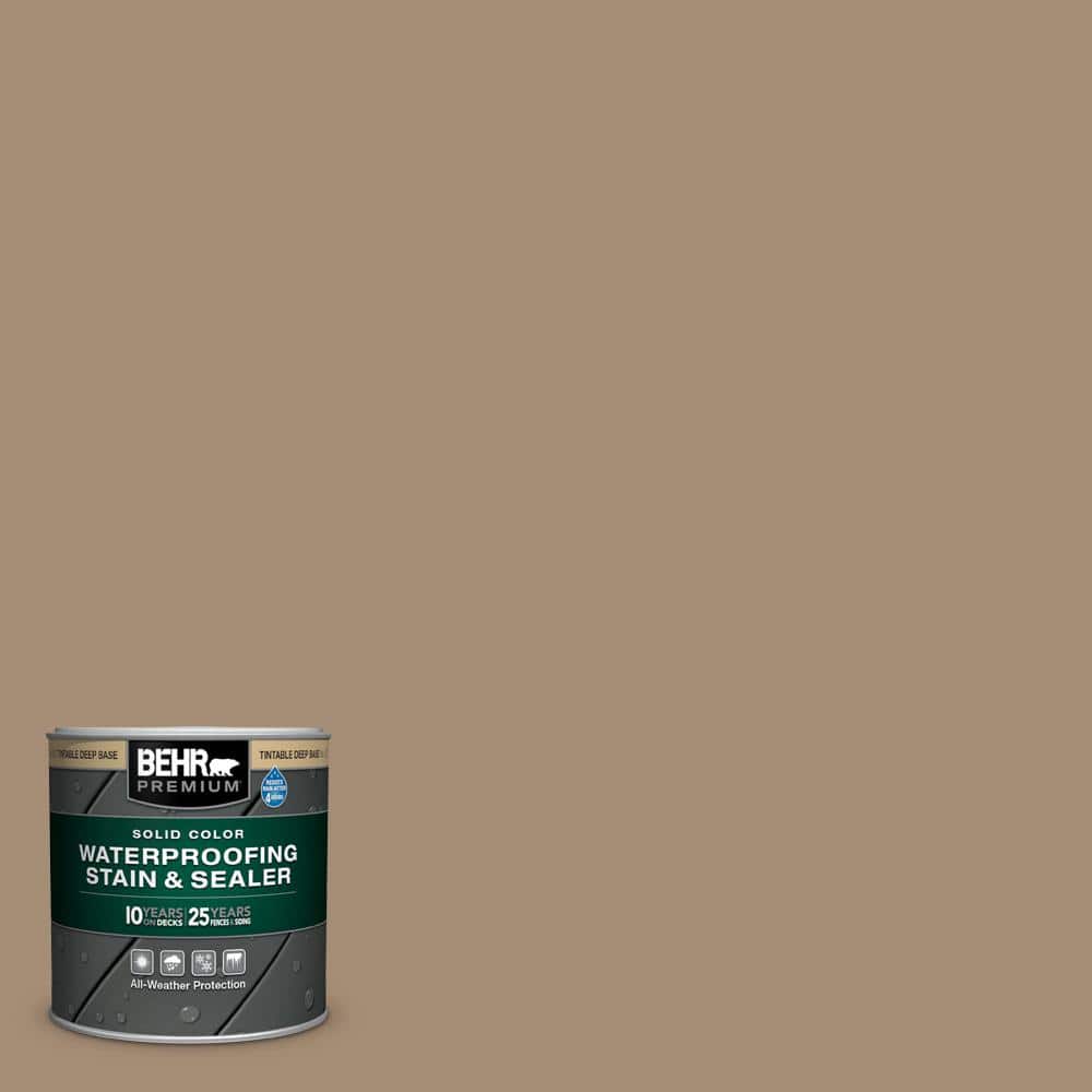 BEHR PREMIUM 8 oz. #SC-121 Sandal Solid Color Waterproofing Exterior ...
