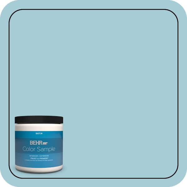 BEHR PREMIUM PLUS 8 oz. #S460-2 Drip Satin Enamel Interior/Exterior ...