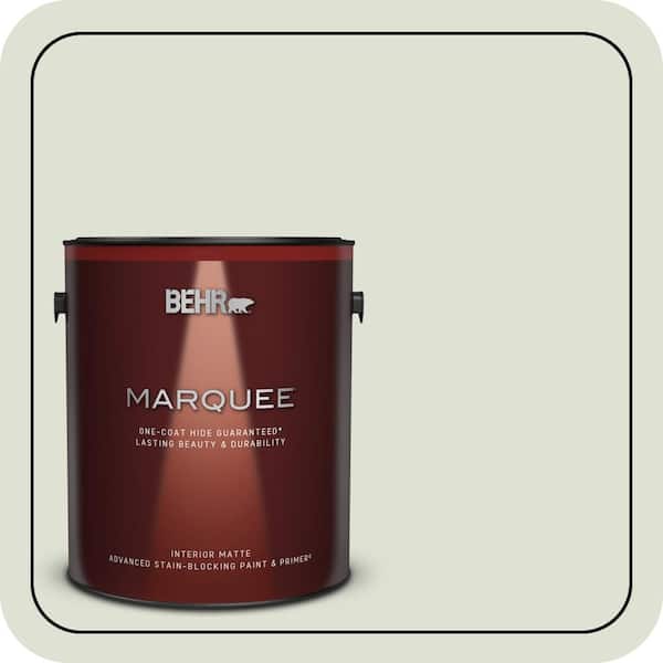 BEHR MARQUEE 1 gal. #S380-1 Moss Mist Matte Interior Paint & Primer ...