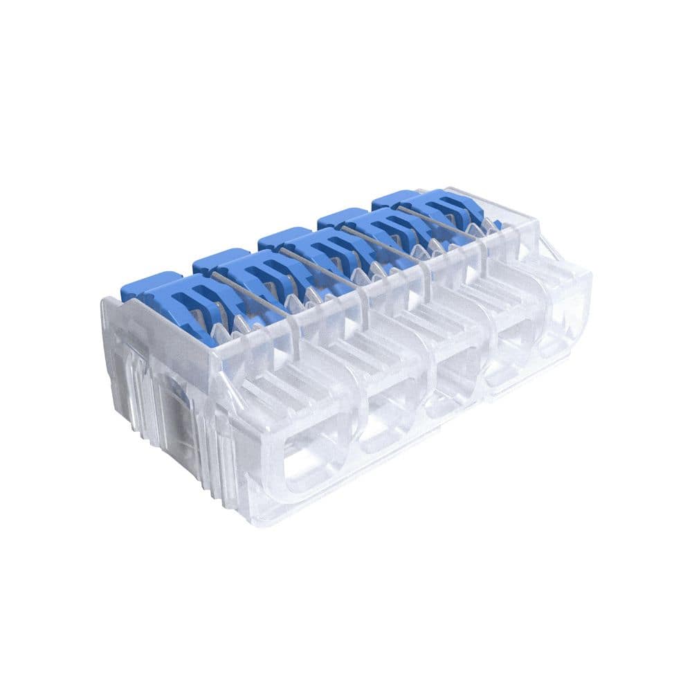IDEAL In-Sure Lever Wire Connector, 12 AWG, 5-Port Jar of 200 30-20L25J ...