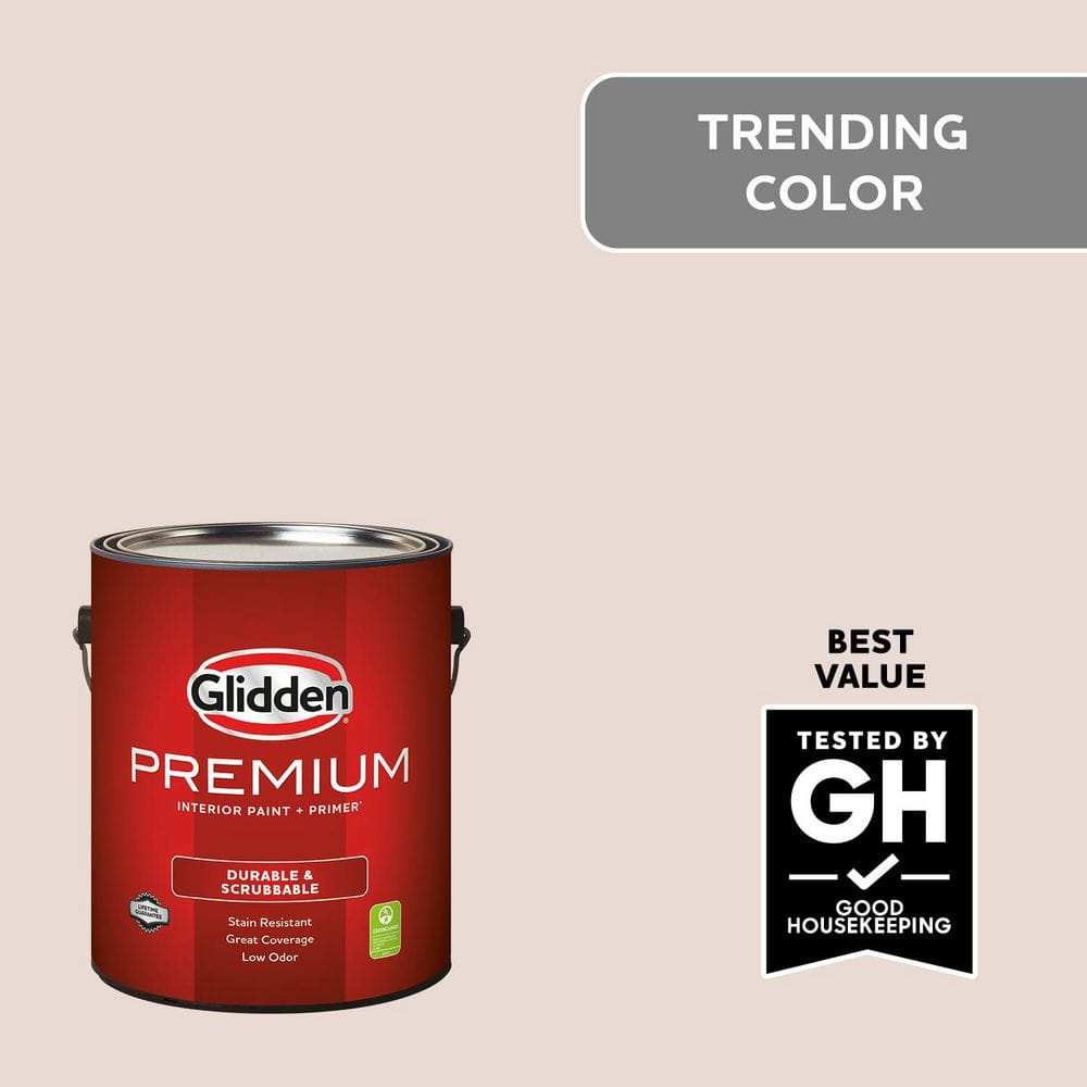 Glidden Premium 1 gal. Sandy Beach Semi-Gloss Interior Latex Paint ...