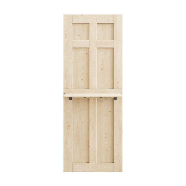ARK DESIGN 32 in. x 80 in. Solid Pine Universal 6-Panel Unfinished Wood ...