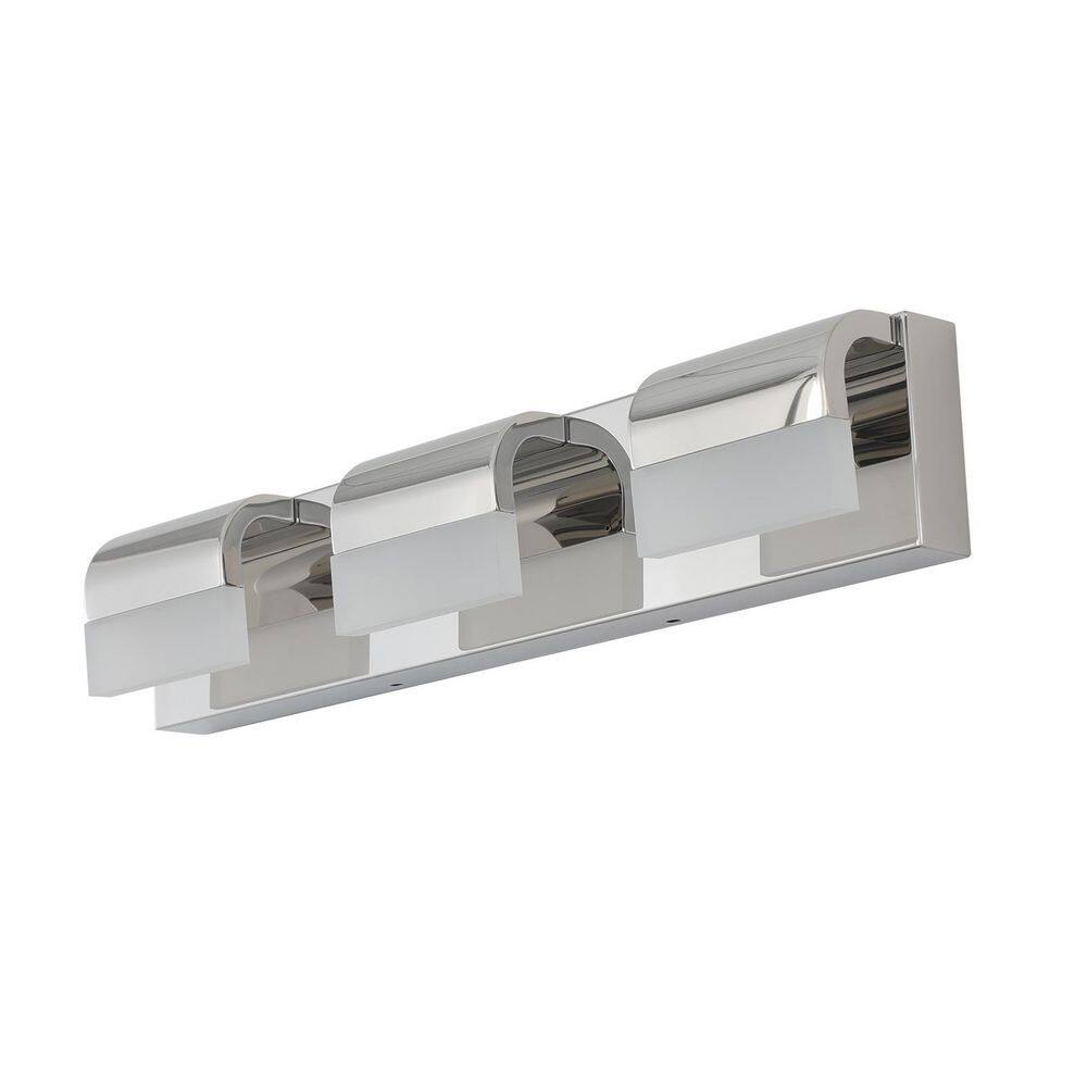 Byteany 22 in. 3-Light Chrome LED Vanity Light CFYXC-22CH1-F - The Home ...