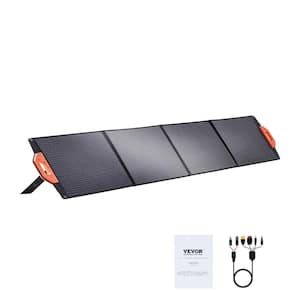 VEVOR 120-Watt Portable Monocrystalline Solar Panel IP67 ETFE Solar ...